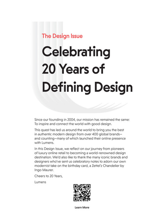 Lumens - Fall 2024 | The Design Issue: 20 Years of Defining Design - Page 2-3